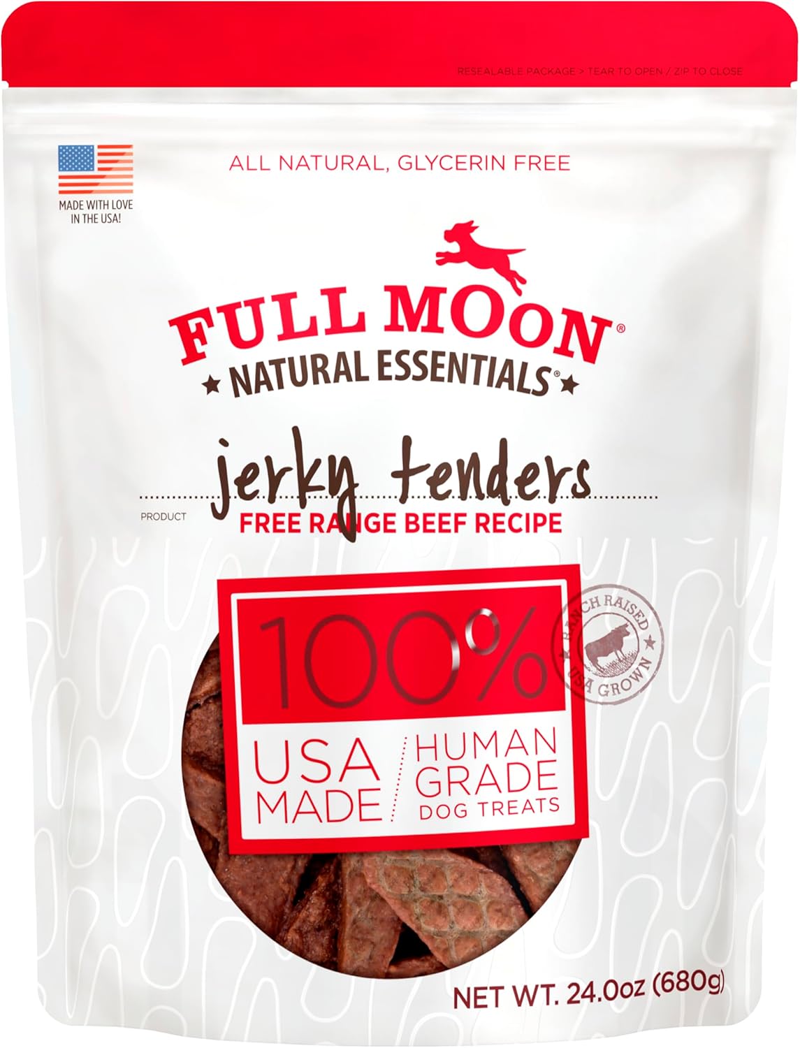 Full Moon All Natural Essentials Beef Jerky Tenders Free Range Human Grade 24 Oz | Exploreuno